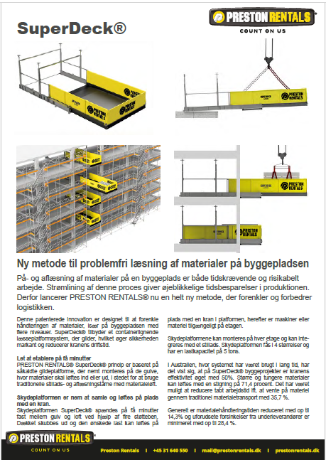 Rent SuperDeck® – patented ‘drawer-like’ loading platform system